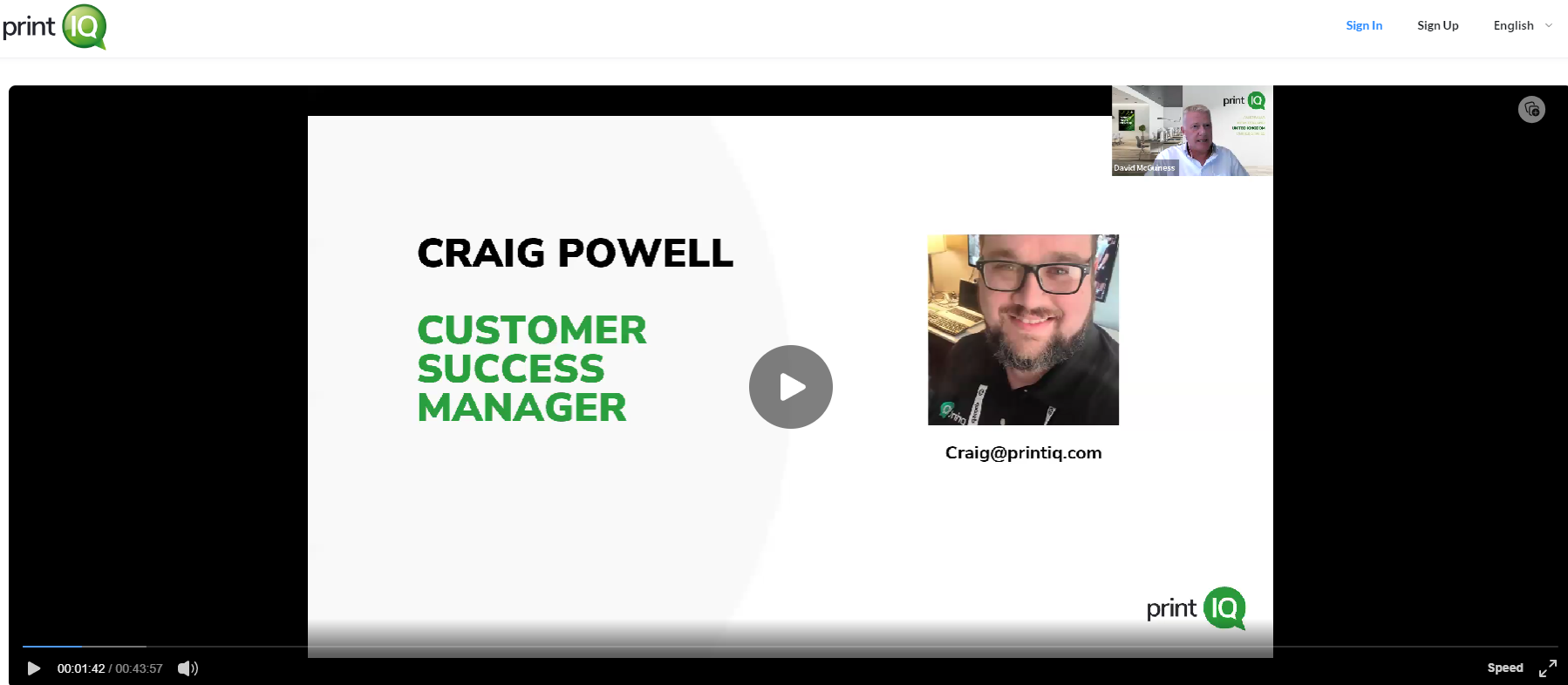 PrintIQ Webinar hub - printIQ